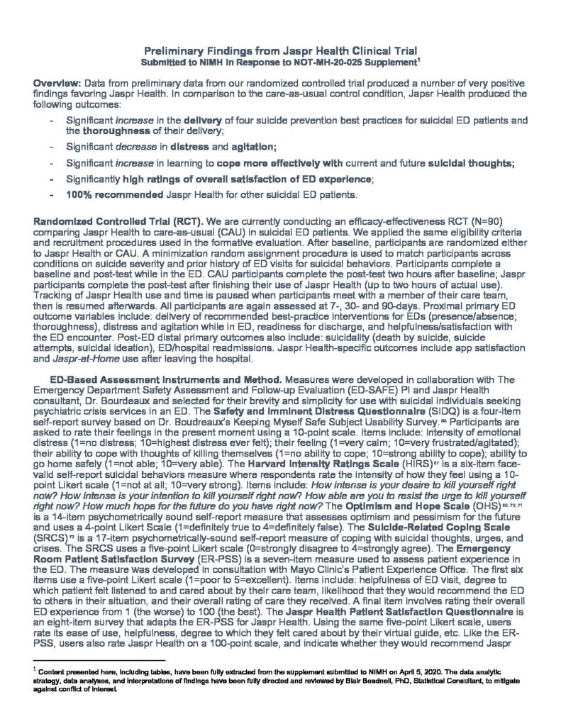 Jaspr Health – Combined RCT Summary and Findings – Jaspr Health